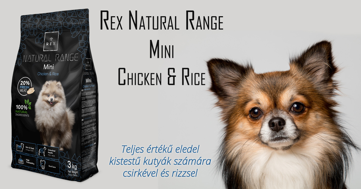 Rex Natural Range Mini - Chicken & Rice csirkés rizses kutyaeledel ...